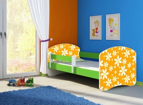 Dětská postel - Oranžová sedmikráska 2 180x80 cm zelená