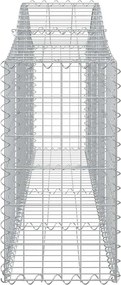 Klenuté gabionové koše 3 ks 200x30x60/80 cm pozinkované železo 3145389
