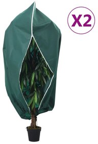 Ochranné návleky na rostliny na zip 2 ks 70 g/m² 2,36 x 2 m 3203541
