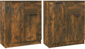 Příborníky 2 ks kouřový dub 60 x 30 x 70 cm kompozitní dřevo 3115817