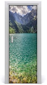 Fototapeta na dveře jezero v horách 95x205 cm