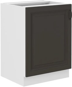 Kuchyňská skříňka Stilo 60 D 1F BB korpus bílá, dvířka šedá