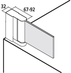 Kermi Cada XS Vanová zástěna 75 cm, pravá, chrom CKDFR07516VPK