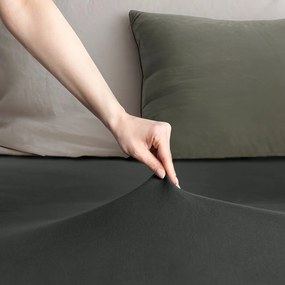 Bavlněné jersey prostěradlo s gumou DecoKing Amber šedé