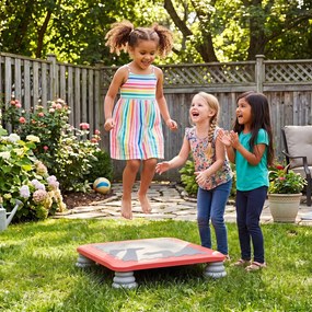 Costway Mini trampolína pro děti 65 cm velký trampolína odrazový – červený