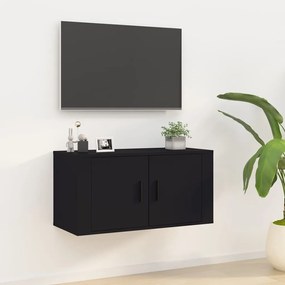 Nástěnná TV skříňka černá 80 x 34,5 x 40 cm - Default Title