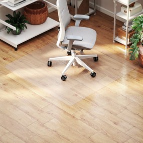 HOMCOM Podložka na ochranu podlahy, protiskluzová, tloušťka 1,5 mm, 120x120 cm, průhledná
