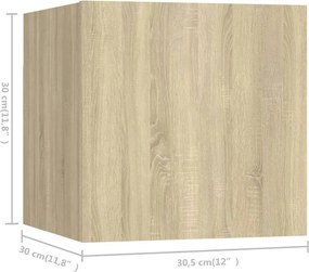 4dílný set TV skříněk dub sonoma kompozitní dřevo 3079051