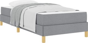 Postel s boxspringem s matrací Světle šedá 80 x 200 cm textil 3398521