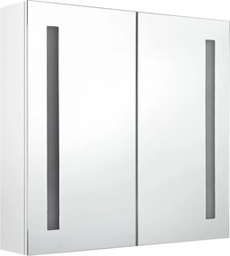 LED koupelnová skříňka se zrcadlem zářivě bílá 62 x 14 x 60 cm 326524