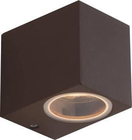 FAN I-QUBO-AP1 BRO Venkovní nástěnné svítidlo Qubo kortenové, 1xGU10, IP54, 9,3 x 8 x 6,7 cm - FANEUROPE