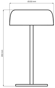 LED Stmívatelná stolní lampa TRYPOLIS LED/2W/5V USB 1800 mAh IP44 černá