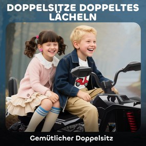 AIYAPLAY Dětský elektro quad, 24V elektrické vozidlo se 4 koly, světlomet, USB port, MP3 funkce, 6,5 km/h, 3-8 let 370-412V90BK