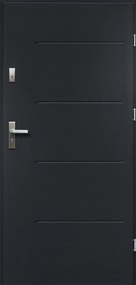Vchodové dveře Tytan, 80 P, 900 × 2070 mm, ocel, pravé, antracit, plné
