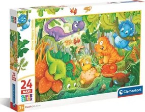 Clementoni PUZZLE Šťastná oáza dinosaurů MAXI / 24 dílků / od 3 let