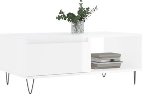 vidaXL Konferenční stolek 90x50x36,5 cm kompozitní dřevo [830566] Barva: Bílá