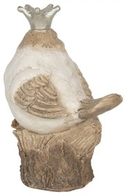 Dekorace ptáček s korunkou – 14x9x19 cm