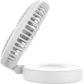 Platinet PRDF0396 bílá / Skládatelný stolní ventilátor / 19 cm / akumu