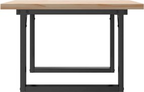 Konferenční stolek s O rámem 70x70x40,5cm borové dřevo a ocel 3282727