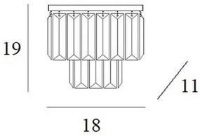 MAXLIGHT W0288 - Nástěnné svítidlo MONACO 2xG9/40W/230V zlatá