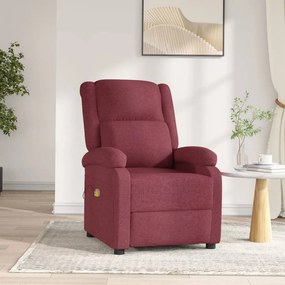 Elektrické masážní křeslo vínové textil 3098362