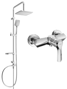 Mexen Sven odkrytý sprchový set s dešťovou sprchovou hlavicí a sprchovou baterií Sabre, Chromovaná - 72140262-00