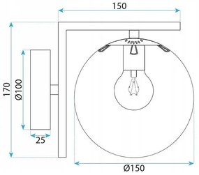 Toolight Nástěnné osvětlení Industrial G101-1W Black White
