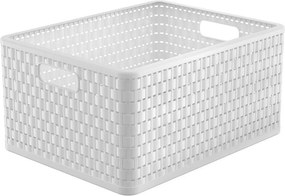 Rotho COUNTRY Úložný box, 43 × 33 × 21,5 cm, 28 l, bílá