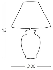 Kolarz 731.70W.100 - Stolní lampa NONNA 1xE27/100W/230V bílá