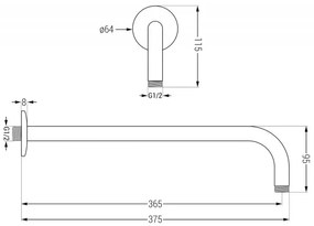Mexen Kai DR70 podomítková vanová a sprchová souprava s dešťovou sprchou 30 cm, černá, 77602DR70301-70