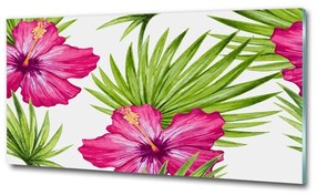 Wallmuralia Foto obraz fotografie na skle Havajské květiny 100x50