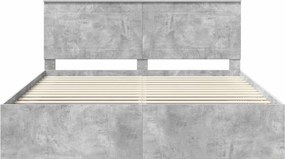 Rám postele s čelo Beton 180 x 200 cm Masivní borové dřevo 3409321