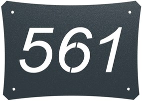 Domovní číslo tabulka lakovaná 2 Odstín: RAL 9005 - černá