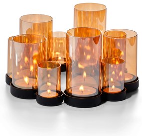 Philippi BELLO HORIZONTE Svícen 28,5 cm nerez sklo