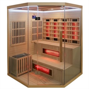 BPS-koupelny Kombinovaná sauna 2v1  - Infrasauna + finská sauna 150x150, 4-5 osob