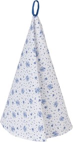 Bavlněná utěrka s modrými růžičkami Blue Rose Blooming - Ø 80 cm