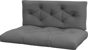 Outsunny 2místný Paletový Polštář 120cm x 80cm x 12cm s UV Ochrannou pro Zahradní Lavici, Tmavě Šedý