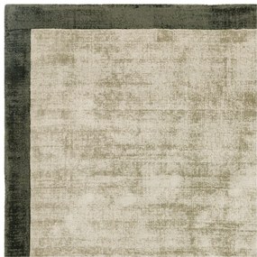 Černý  koberec Ife Border Charcoal Silver Rozměry: 120x170 cm