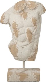 Béžová antik dekorace pánské torzo Antiqou French - 36*18*67 cm