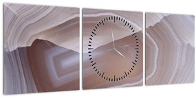 Obraz - Mramorový achát (s hodinami) (90x30 cm)