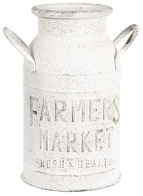 Bílá konev Farmers market - 15*26 cm