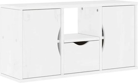 4 kusů TV skříněk s úložným prostorem bílá Borovicový masiv 3365381
