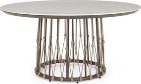 BIZZOTTO Kulatý zahradní jídelní stůl LANAI hnědý 150 cm 0660544