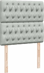 Box spring postel s matrací světle šedá 100x200 cm samet 3292268