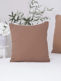 MK Lůžkoviny Mušelínový povlak na polštář 40 x 40 cm - Alexia Duo hnědá/krémová