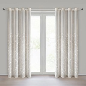 ZÁCLONA NA KROUŽCÍCH INA 140X250 CM LISTY