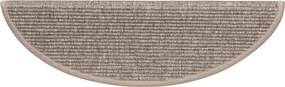 Schodové rohože 15 ks 56 x 17 x 3 cm tmavě béžové, půlkulaté 326896