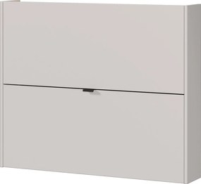 Krémový výklopný/závěsný botník v dekoru dubu 100x83x18 cm Ameca – Germania