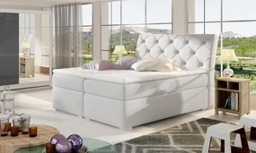 Boxspingová postel Marvin, bílá 160x200cm (soft 17/BLN 16)