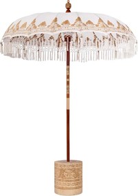 Balijský deštník se základnou Krémová 185 x 185 x 260 cm 3356884